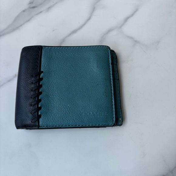 Coach | Bags | Coach Mens Bifold Leather Wallet Base All Stitch Multi ...